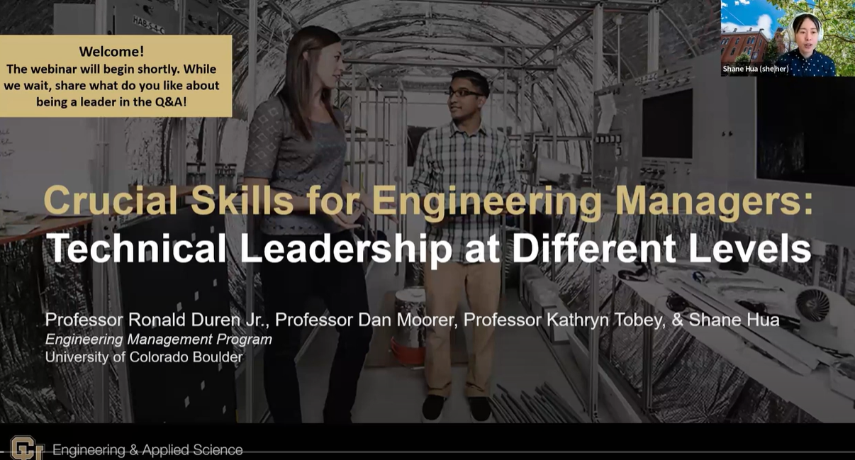 Past Webinar: Crucial Skills for Engineering Managers: Technical Leadership at Different Levels ...